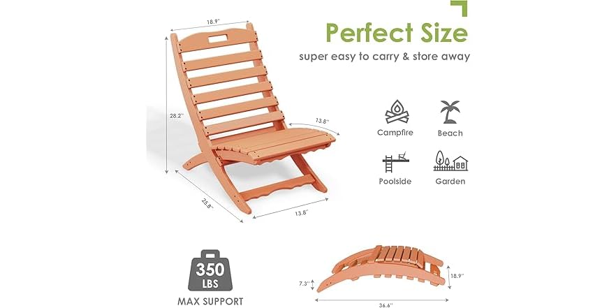 GREENVINES GV-11 Folding Xavier Chair Set Apricot