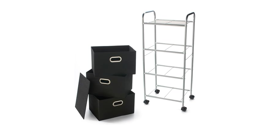 Rolling Fabric Storage Cart