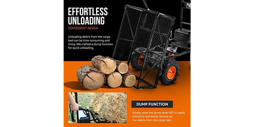 SuperHandy Electric Utility Cart, 48V DC Li-Ion