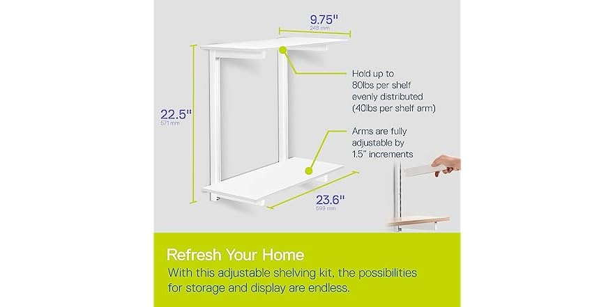 Delta Floating Wall Shelves Pick 2, 3, or 4 tier