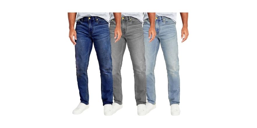 (3 Pack) Men Straight Flex Stretch Jeans (Open Box)