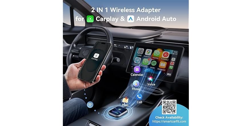 KUKIHO 2 in 1 Wireless CarPlay Adapter