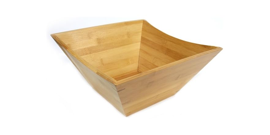 Large Square Bamboo Bowl 12.8"x6"