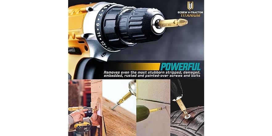 6pc Screw X-Tractor Titanium Screw Extractor Kit