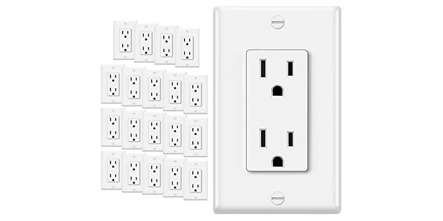 ELECTECK 20 Pack Wall Outlets 15A