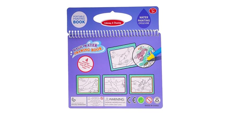Marine-Life Themed Water Drawing Book
