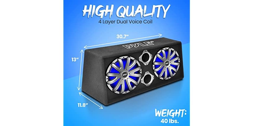 Pyle Dual 10'' 500-Watt Subwoofer Box System