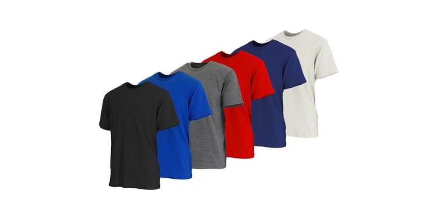 6PK Mens S/S Crew Neck Tee