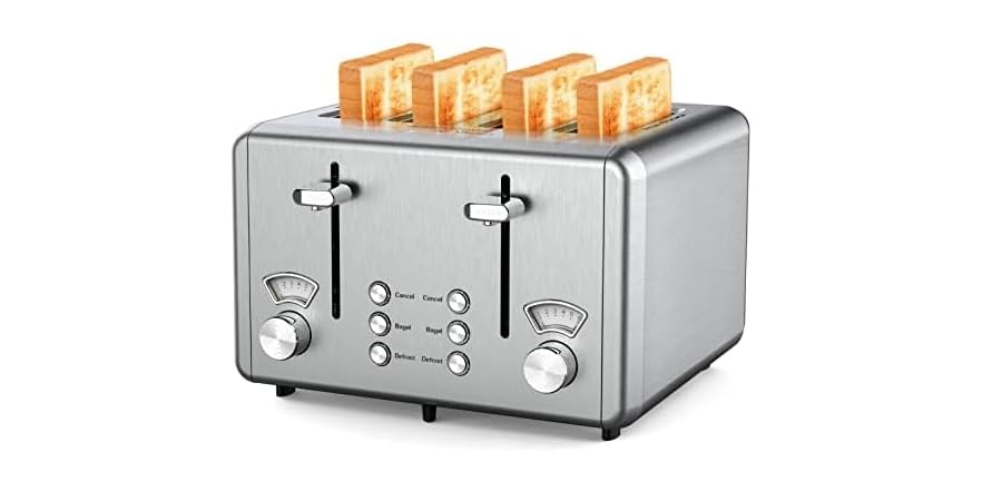whall 4 Slice Toaster Stainless Steel (Open Box)
