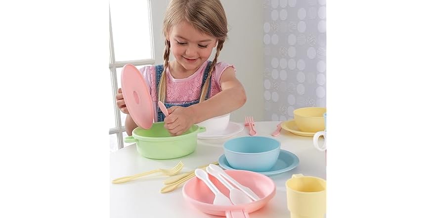 KidKraft 27-Piece Pastel Cookware Set