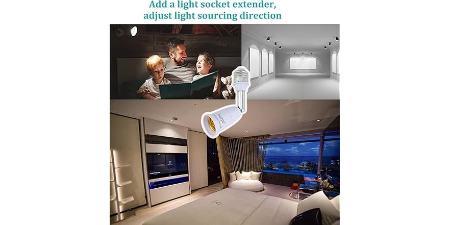 4 Pack Light Socket Extenders