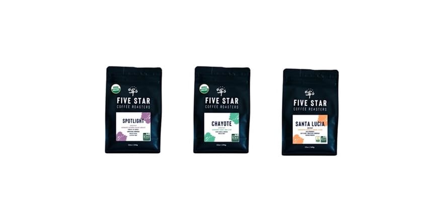 Five Star Coffee Roasters Whole Organic Trio 3PK