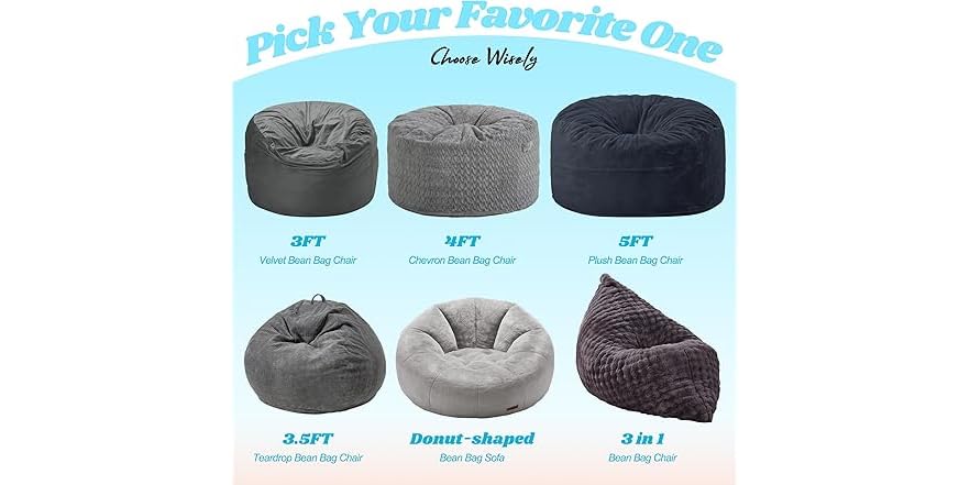 Dark Grey 3 in 1 Bean Bag Chair
