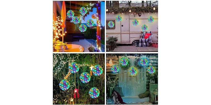 5 Pack Hanging Sphere Balls Light
