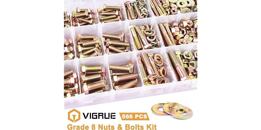 VIGRUE 566Pcs Grade 8 Hardware Kit