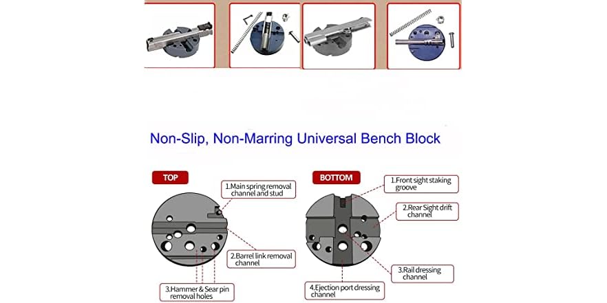 Universal Bench Block with 9 pcs Pin Punch