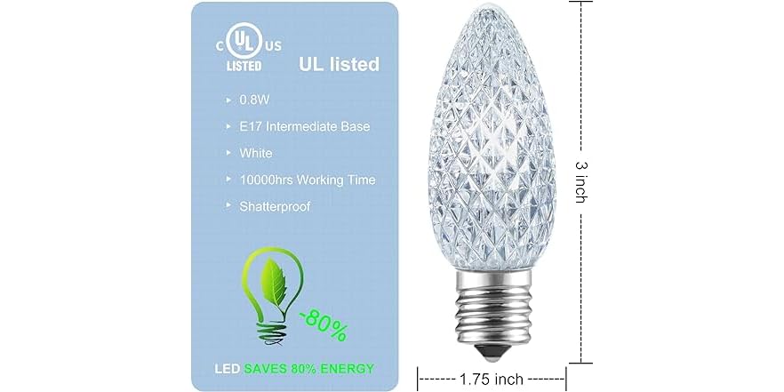 US Minetom LED Light Bulbs 50 Pack White