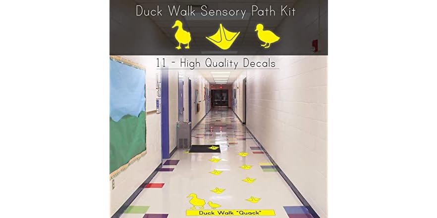 Deluxe School and Classroom Sensory Path Kit with 65 Vinyl Decals