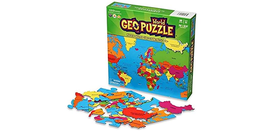 GeoPuzzle World - 68PC Jigsaw