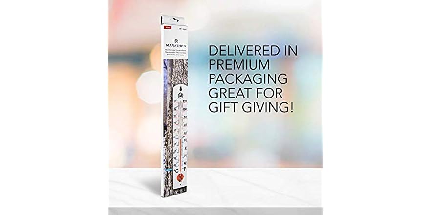 MARATHON Vertical Outdoor Thermometer