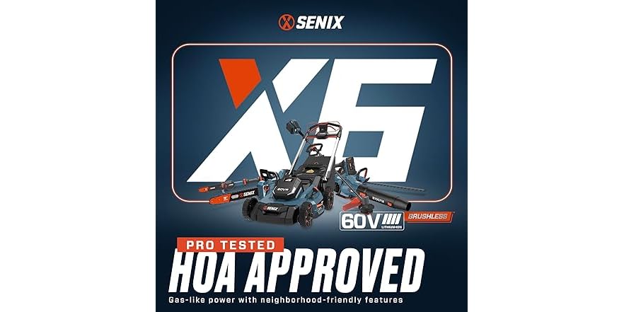 SENIX X6 60 Volt Max* Handheld Cordless Leaf Blower