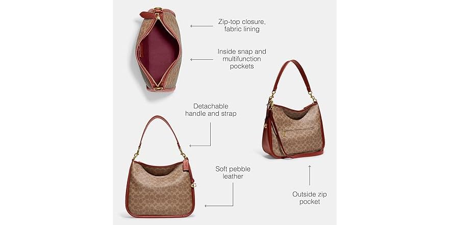 Coach Canvas Signature Cary Shoulder Bag (Open Box)