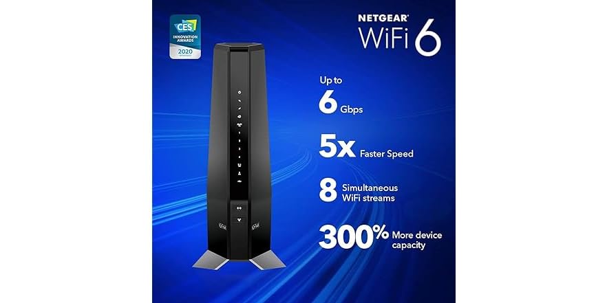 NETGEAR CAX80-100NAR WiFi 6 Cable Modem