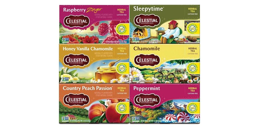 Celestial Seasonings Herbal Tea Variety 6-Pack