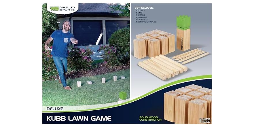 Wild Sports Kubb Yard Game