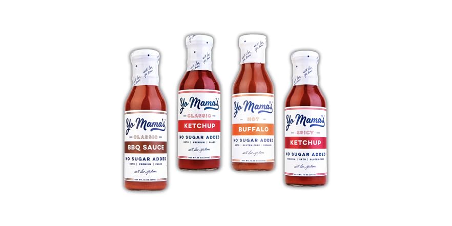 (4 Pack) Yo Mama's Condiments Variety Pack