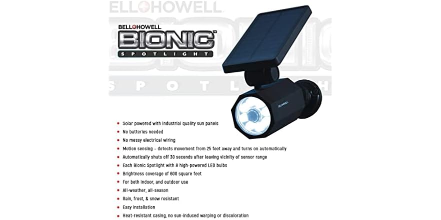 Bell + Howell Bionic Solar Spotlight 5-pack
