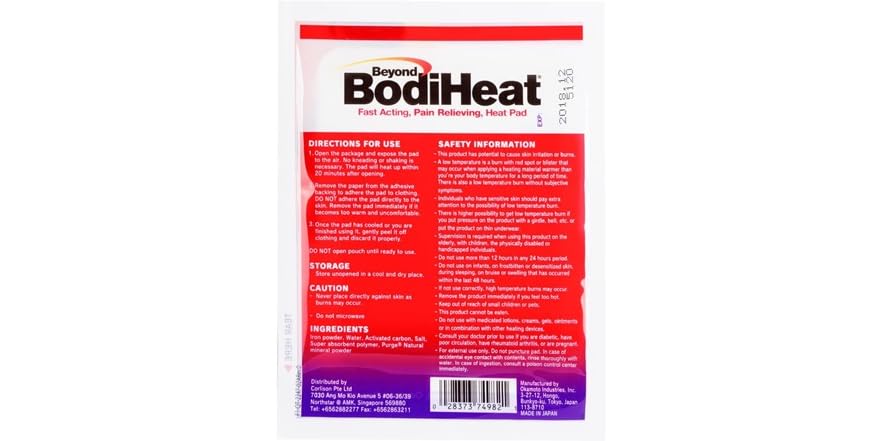 Beyond BodiHeat Disposable Pain Relieving Heat Pad