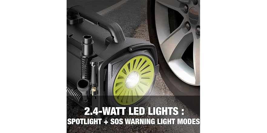 Auto Joe Hybrid 12V/120V AC Tire Inflator/Deflator