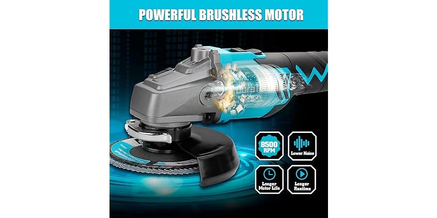 20V Brushless Cordless Angle Grinder Kit