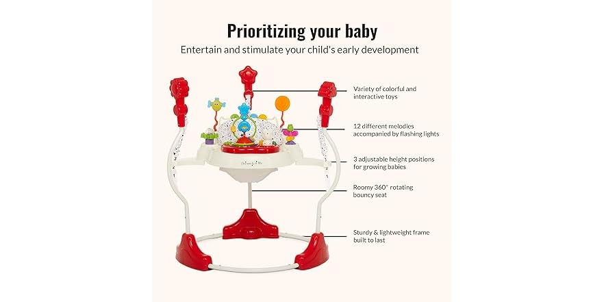 Dream On Me Zany 2-in-1 Activity Center and Bouncer
