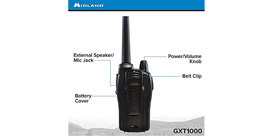 Midland - GXT1000VP4, 50 Channel GMRS Two-Way Radio