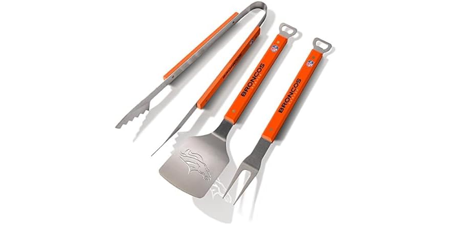 YouTheFan NFL Denver Broncos 3-Piece BBQ Set