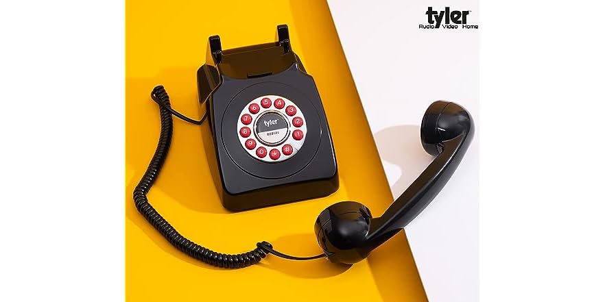 Tyler Retro Style Landline Phone, Push