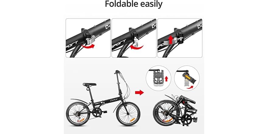 iDeaPlay 20" Folding Bike with 6 Speed P12