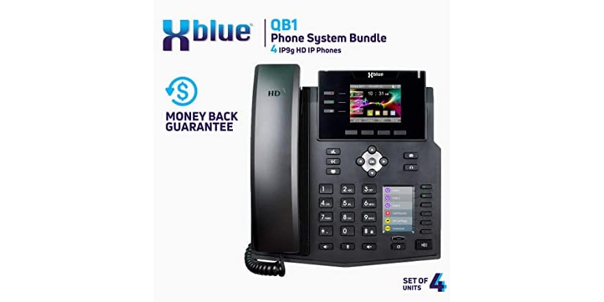 QB System Bundle with 4 IP9g IP Phones