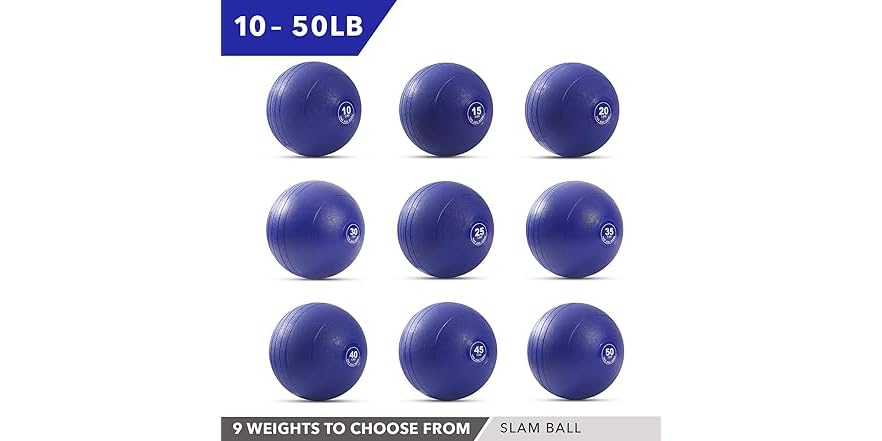 Day 1 Fitness Weighted Slam Ball - 50 lbs