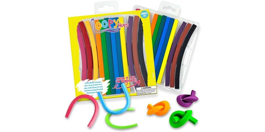Loopy Hues Bendable Crayons (Triangles) 12pk
