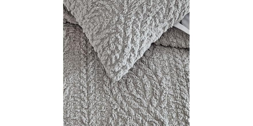 G.H. Bass Plush Sherpa Cable Knit Comforter Set