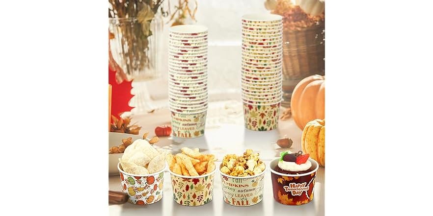 200 Count Thanksgiving Snack Cups