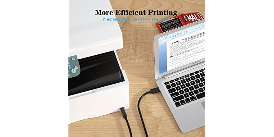 USB 3.0 Printer Cable, 6'