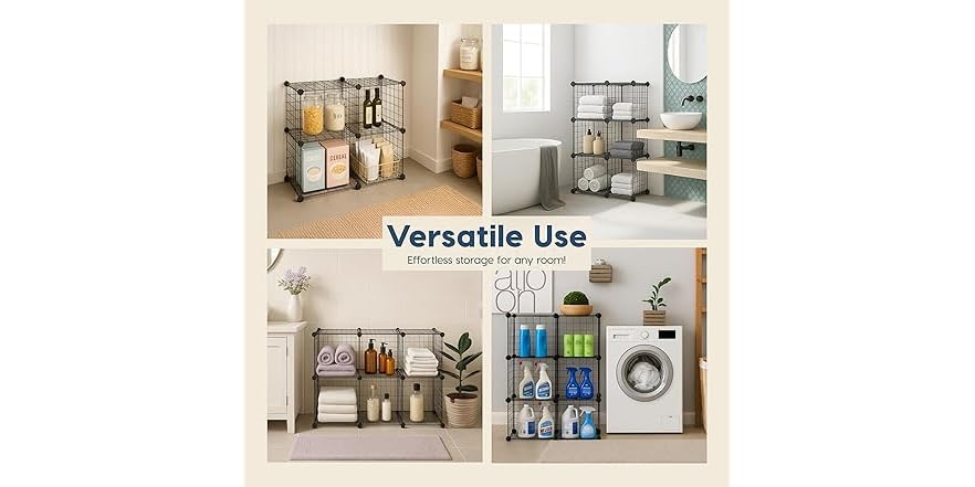 IRIS USA 6-Cube Modular Wire Cube Storage