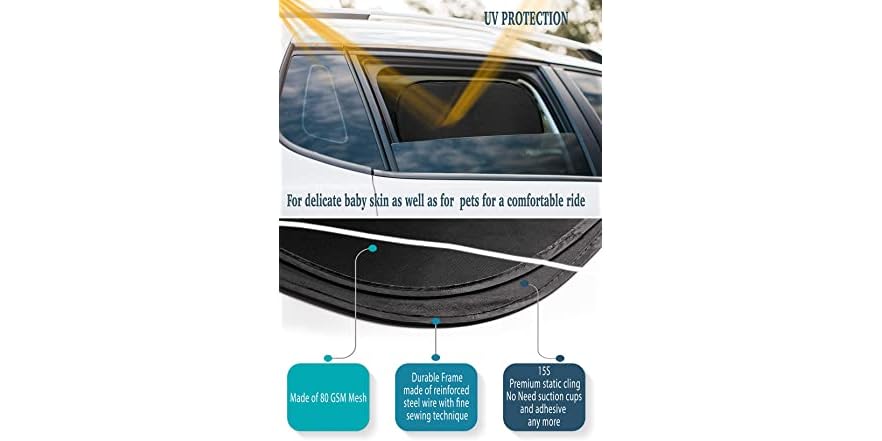 Cling on Car Side Window Shade