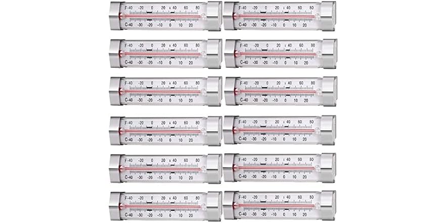 12-Pack Fridge and Freezer Thermometers