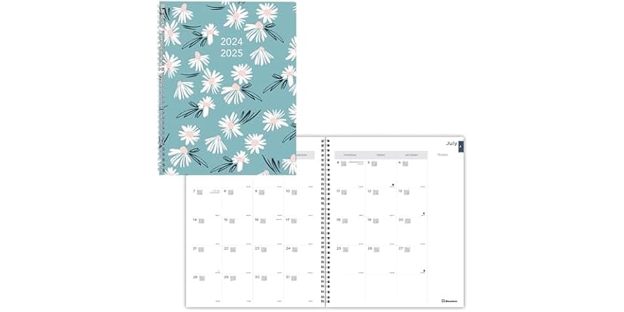 Academic Monthly Planner, July 2024 to August 2025