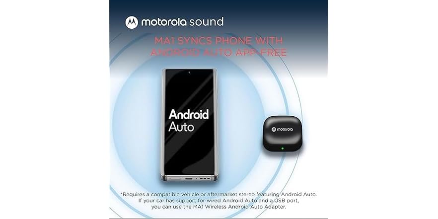 MOTOROLA MA1 Motorola MA1 Wireless Android Auto Car